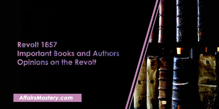 List of Important Books on Revolt of 1857 and their Author | AffairsMastery