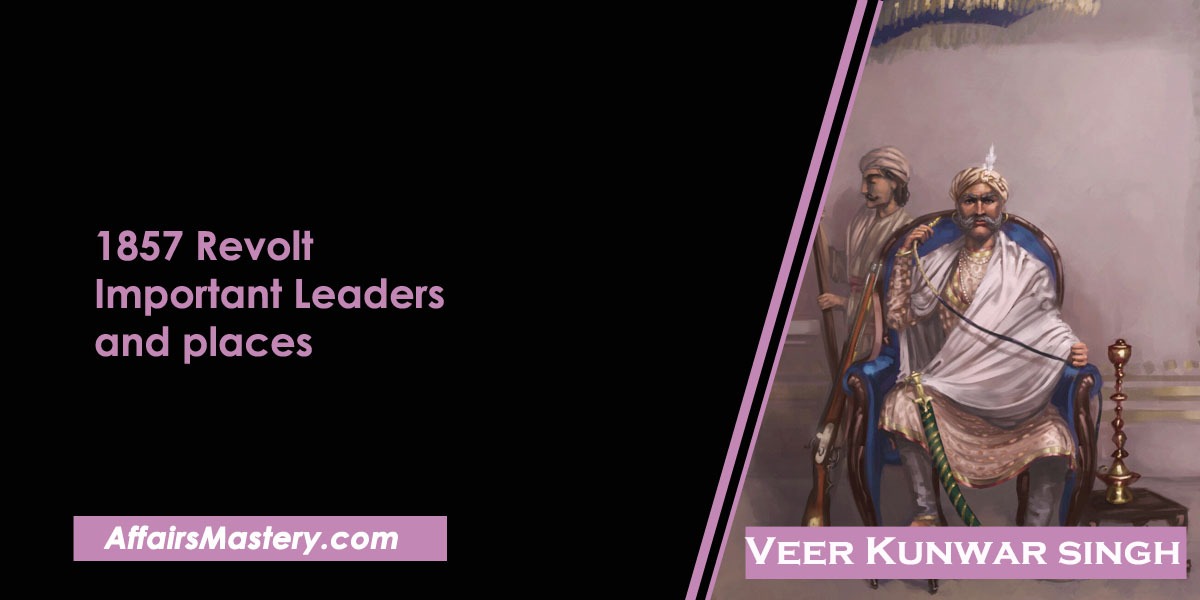 Important Leaders of 1857 Revolt and their places | AffairsMastery